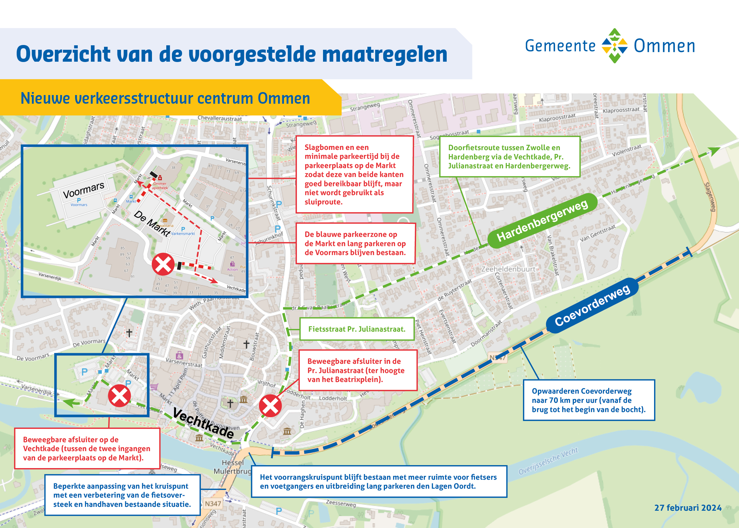 Verkeersstructuur in het centrum van Ommen wordt anders | OudOmmen.nl